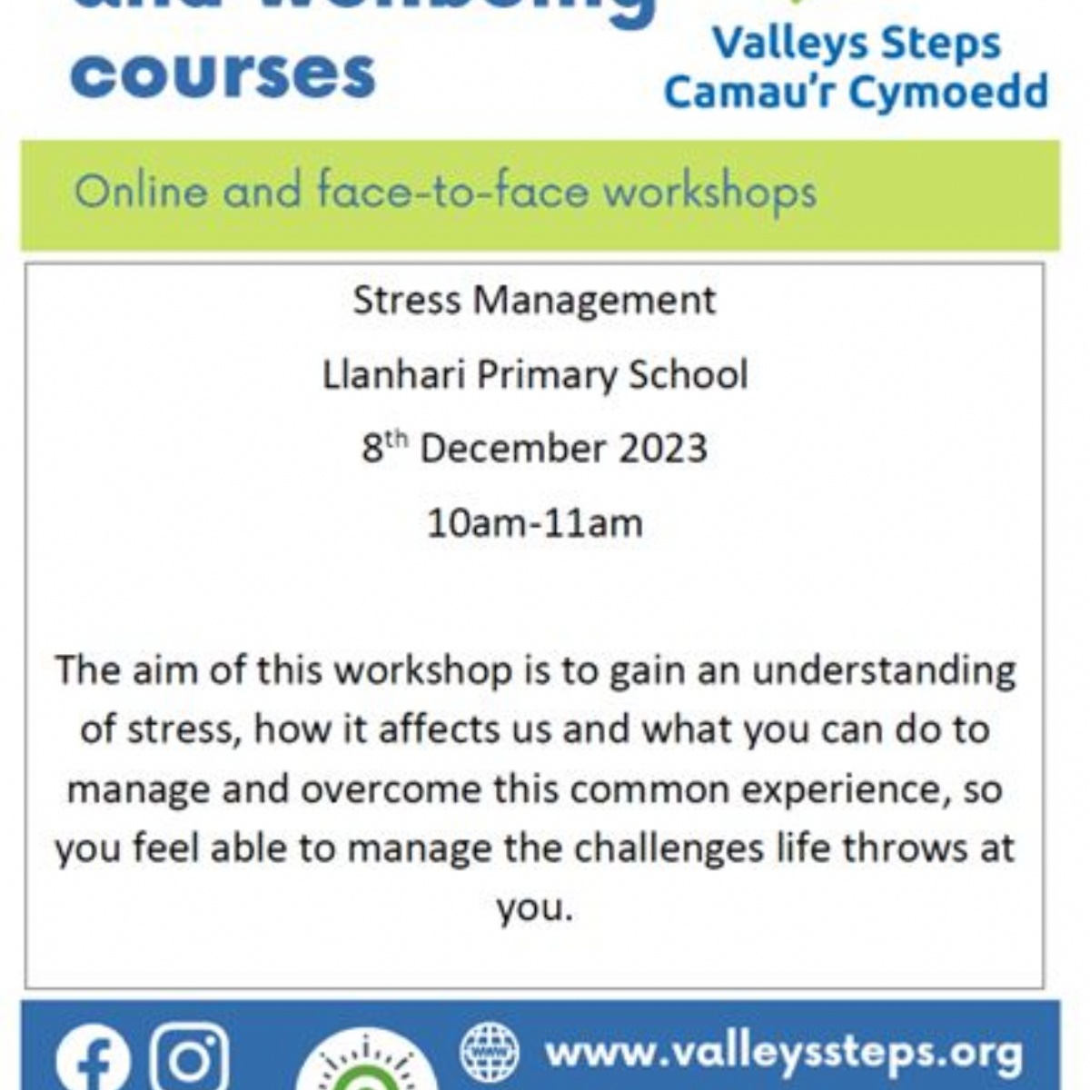 Llanhari Primary School - Understanding Stress Course